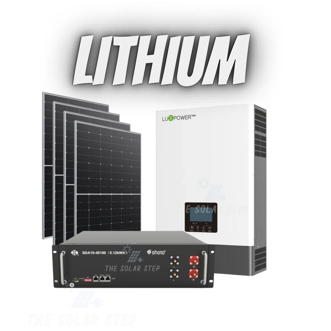5KVA / 5000W LUXPOWER Hybrid Inverter + 5.12kWh SHOTO Lithium Battery ...