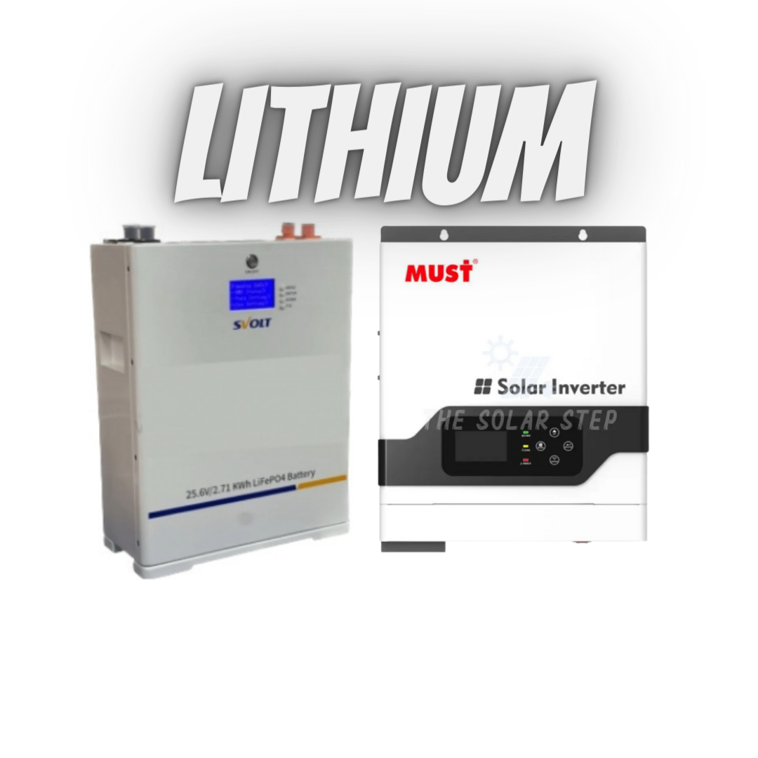 3KVA / 3000W MPPT MUST Hybrid Inverter + 2.71kWh SVOLT Lithium Battery ...